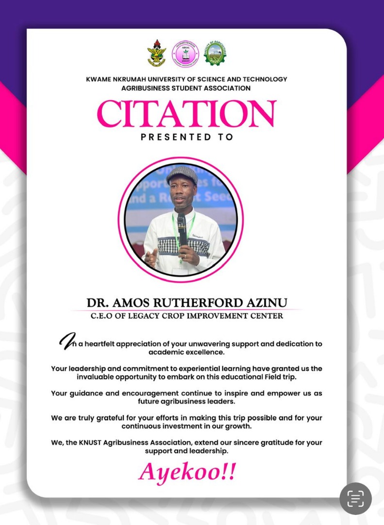 Dr. Azinu Honored for Contributions to Agricultural Education - Legacy ...